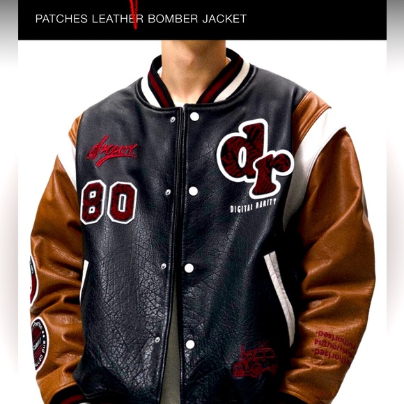 Zara | Jackets & Coats | Zara Leather Bomber Jacket | Poshmark